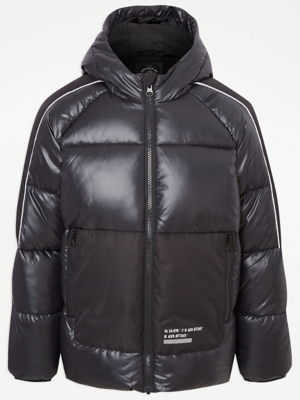 Black Shiny Padded Coat | Kids | George at ASDA