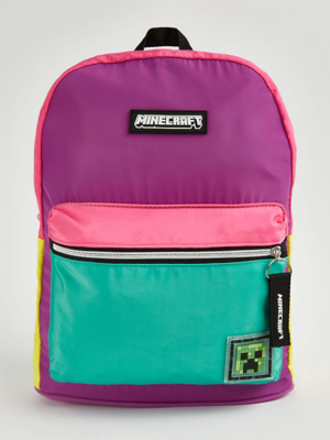 Minecraft Pink Colour Block Rucksack | Kids | George at ASDA