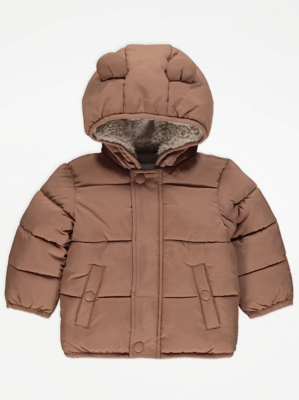 Tan Padded Hooded Jacket | Baby | George at ASDA