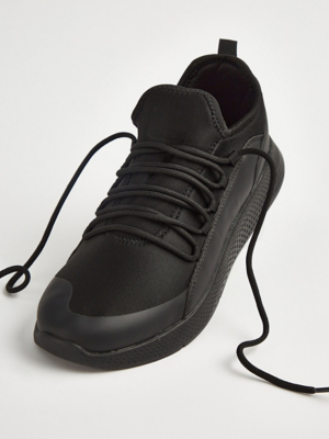 Black Mesh Elasticated Trainers | Men | George at ASDA
