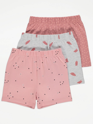 Pink Printed Shorts 3 Pack | Kids | George at ASDA
