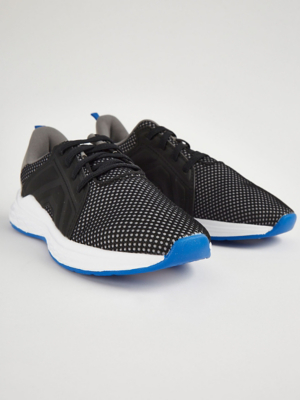 Black Lace Up Mesh Trainers | Sale & Offers | George at ASDA