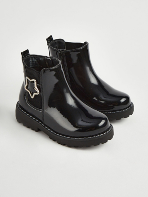 Black Star Buckle Chunky Chelsea Boots | Kids | George at ASDA