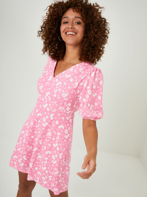 Pink Floral Mini Tea Dress | Women | George at ASDA