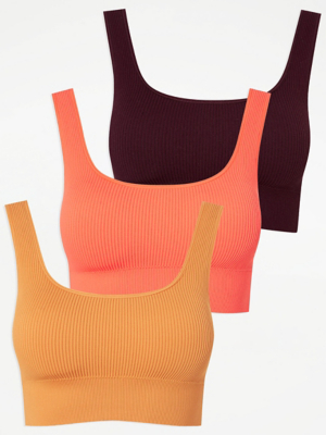Ribbed Padded Comfort Bras 3 Pack | Women | George at ASDA