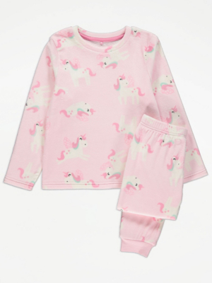 Pink Fleece Unicorn Pyjamas | Kids | George at ASDA