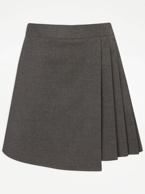Girls Grey Pleated School Skort | School | George at ASDA