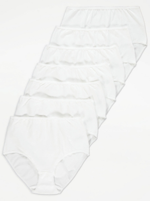 White Full Briefs 7 Pack | Lingerie | George at ASDA