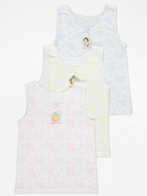 Disney Princess white Vests 3 Pack | Kids | George at ASDA