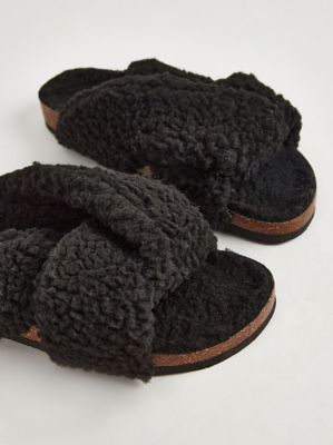 Black Borg Twisted Sliders | Women | George at ASDA