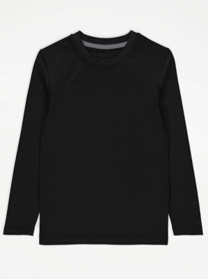 Black Base Layer Long Sleeve Top | Kids | George at ASDA