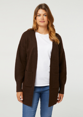 Brown Longline Soft Knitted Cardigan | Women | George at ASDA