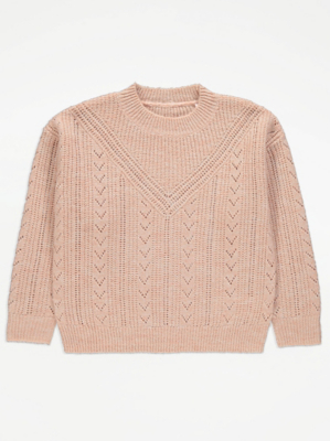 Pink Knitted Jumper | Kids | George at ASDA