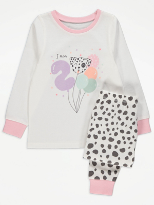 I Am 2 Slogan Print Long Sleeve Pyjamas | Kids | George at ASDA