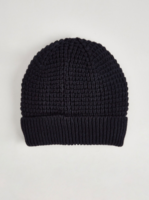 Navy Chunky Knit Hat | Men | George at ASDA
