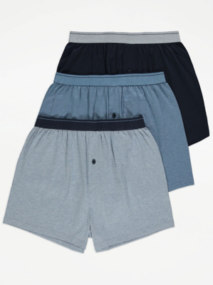 Blue Boxers 3 Pack | Men | George at ASDA