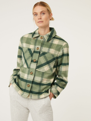 Green Checked Shacket | Women | George at ASDA