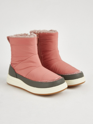 First Walkers Pink Padded Snow Boots | Kids | George at ASDA