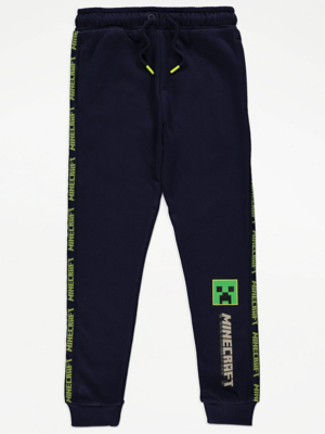 Minecraft Navy Tape Joggers | Kids | George at ASDA
