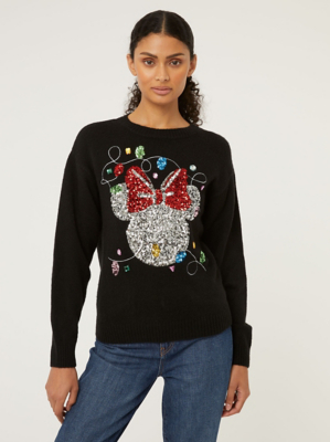 Disney Minnie Mouse Sequin Christmas Jumper | Women | George at ASDA