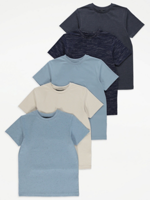 Plain T-Shirts 5 Pack | Kids | George at ASDA