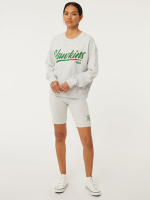 Stranger Things Hawkins Slogan Cycle Shorts | Women | George at ASDA