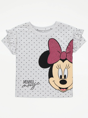 Disney Minnie Mouse Spot Glitter Top | Kids | George at ASDA