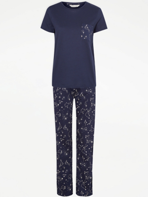 Navy Constellation Print Pyjamas Gift Set | Sale & Offers | George at ASDA