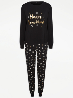 Grey Happy Hanukkah Matching Adults Family Pyjamas | Lingerie | George ...