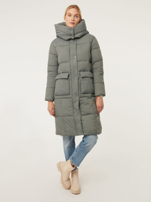 Grey Longline Padded Coat | Women | George at ASDA