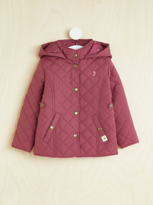 Billie Faiers Burgundy Quilted Coat | Kids | George at ASDA