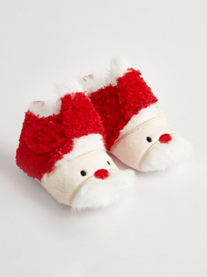 Santa Fleece Christmas Slippers | Baby | George at ASDA