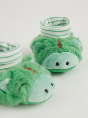 Green Dinosaur Slippers | Baby | George at ASDA
