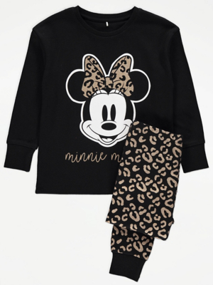 Disney Minnie Mouse Glitter Leopard Pyjamas | Kids | George at ASDA