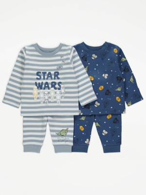Disney Stars Wars Navy Pyjamas 2 Pack | Baby | George at ASDA