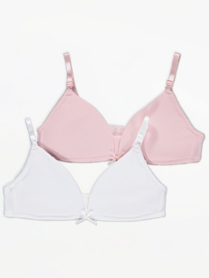 Assorted Lightly Padded First Bras 2 Pack | Kids | George at ASDA