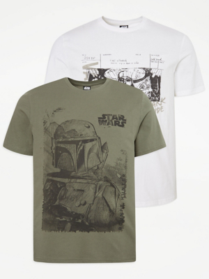 Disney Star Wars Graphic Print T-Shirts 2 Pack | Men | George at ASDA