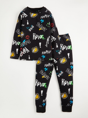 Children In Need Pudsey Black Graffiti Pyjamas | Kids | George at ASDA