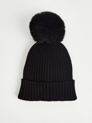 Black Sequin Bobble Hat | Kids | George at ASDA