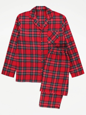Matching Red Checked Shirt Pyjamas | Men | George at ASDA