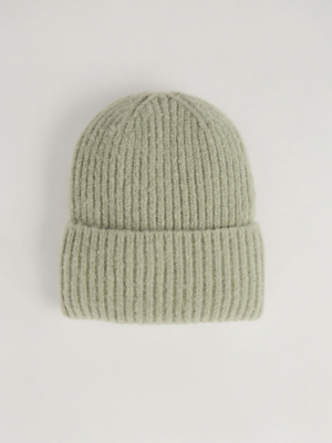 Green Ribbed Beanie Hat | Women | George at ASDA