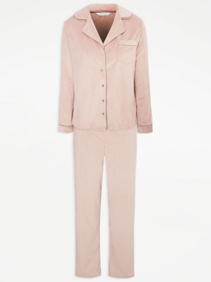 Tickled Pink Velour Shirt Pyjamas | Women | George at ASDA