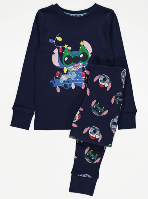 Disney Matching Lilo & Stitch Graphic Christmas Pyjamas | Kids | George ...