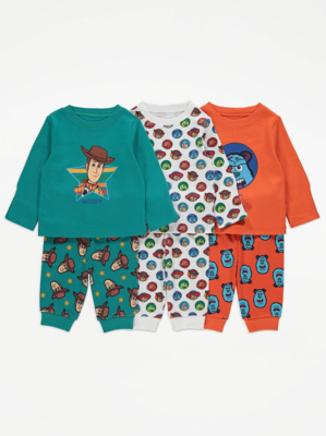 Disney Bright Character Pyjamas 3 Pack | Baby | George at ASDA