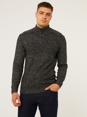 Chunky Knit Button Up Jumper | Men | George at ASDA
