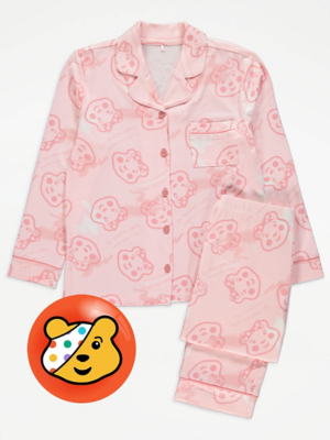 Children In Need Pink Team Blush Collared Pyjamas | Kids | George at ASDA