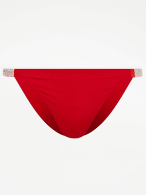 Entice Red Diamante Tanga Briefs | Sale & Offers | George at ASDA