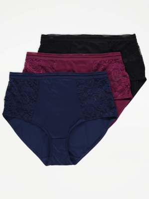 Assorted Lace Full Briefs 3 Pack | Women | George at ASDA