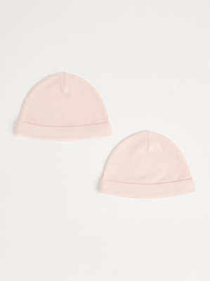 Pink Cotton Baby Hats 2 Pack | Baby | George at ASDA