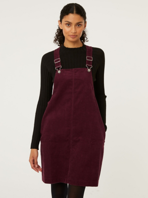 Burgundy Corduroy Pinafore | Sale & Offers | George at ASDA
